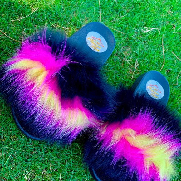 Shoes | Luxury Fox Fur Slipper | Poshmark